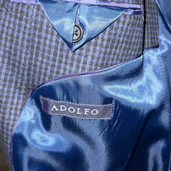 Adolfo | Suits & Blazers | Adolfo Suit Jacket Xxl Blue | Poshmark